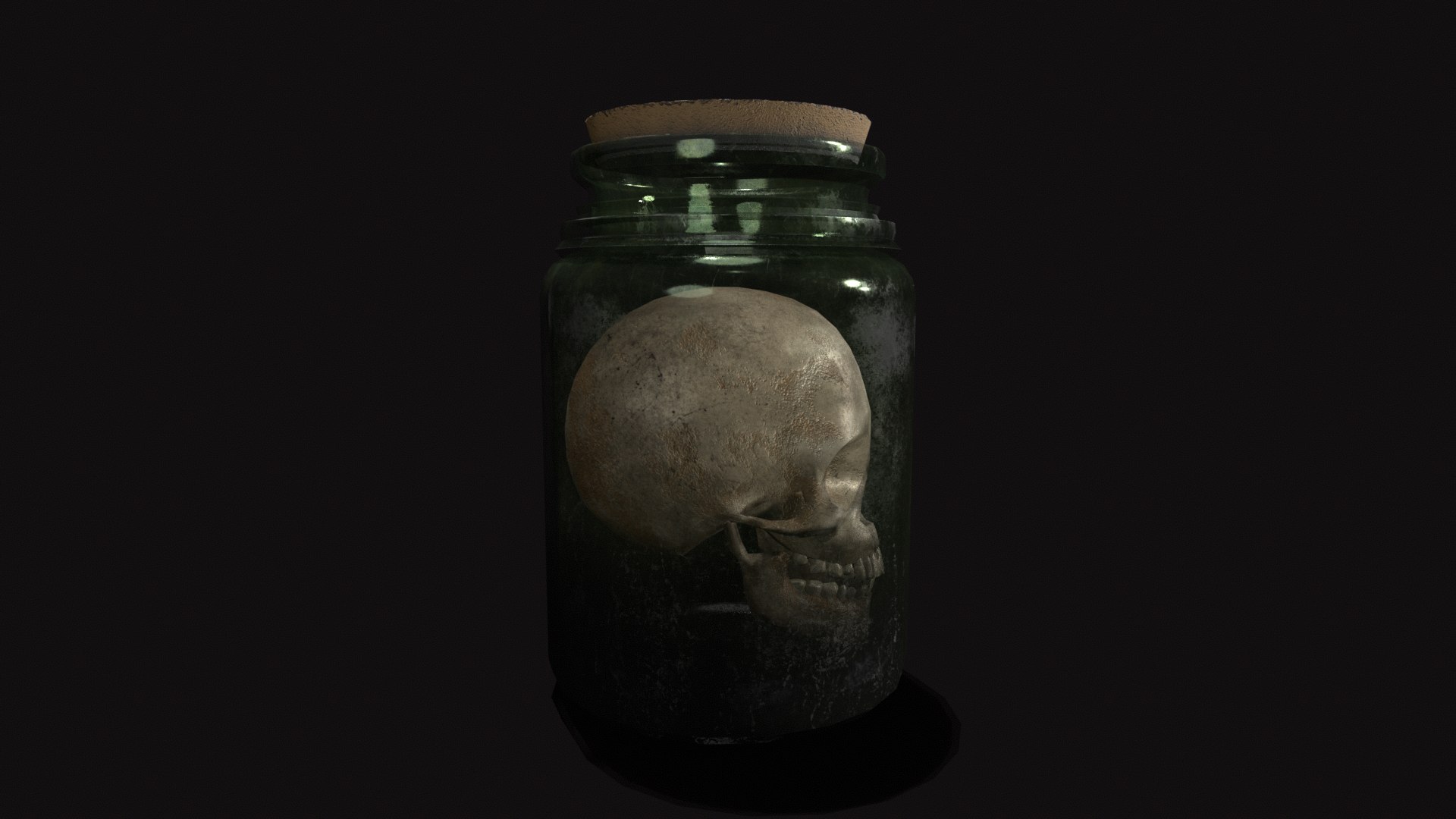 Medieval Jar With Skull Model - TurboSquid 2326064