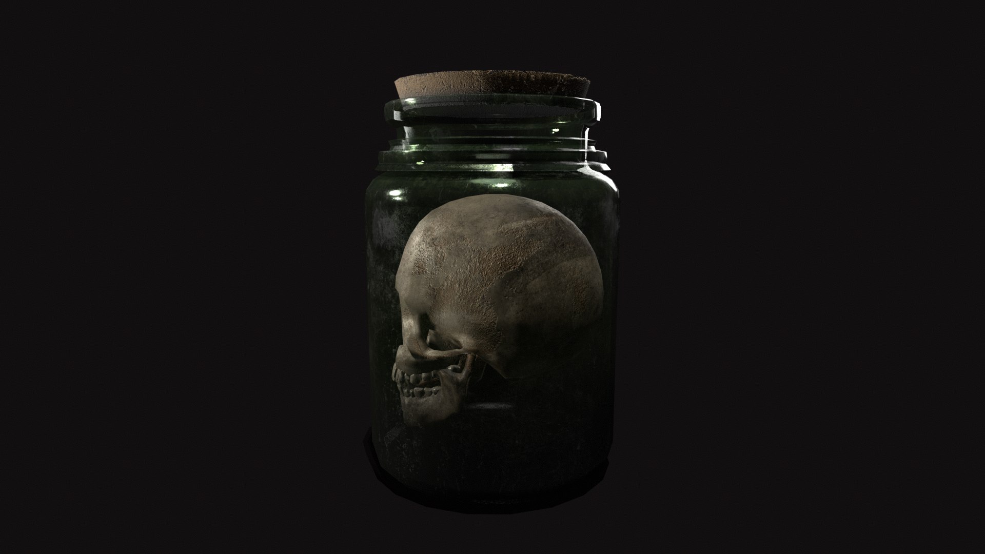 Medieval Jar With Skull Model - TurboSquid 2326064