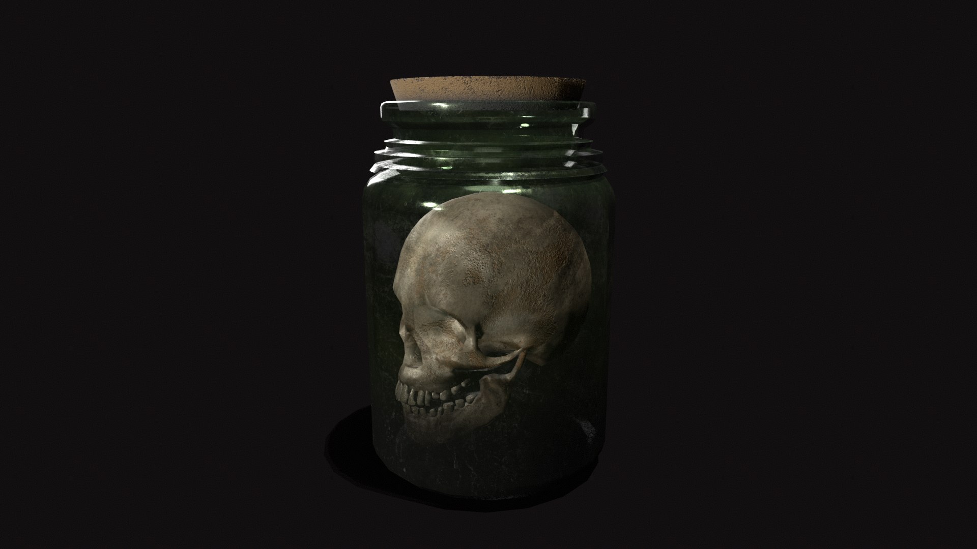 Medieval Jar With Skull Model - TurboSquid 2326064