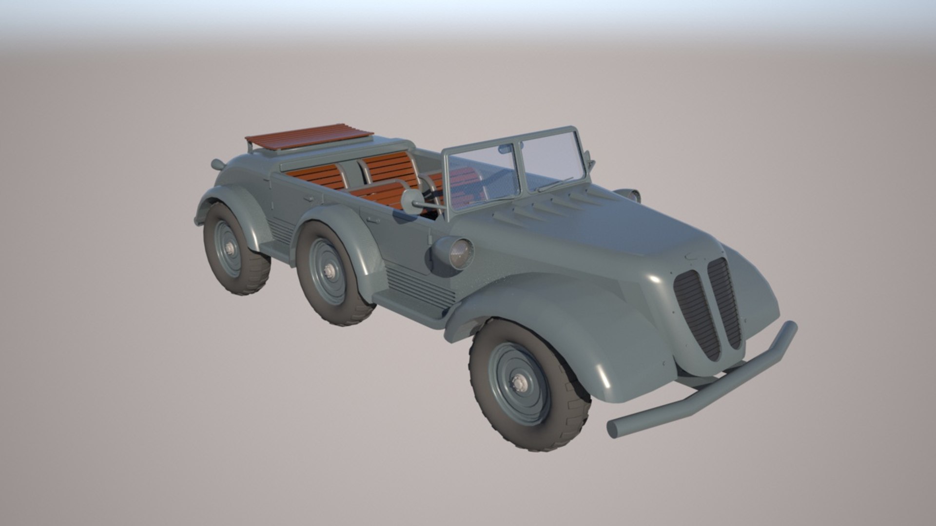 3d Model Of Vintage Tempo Car