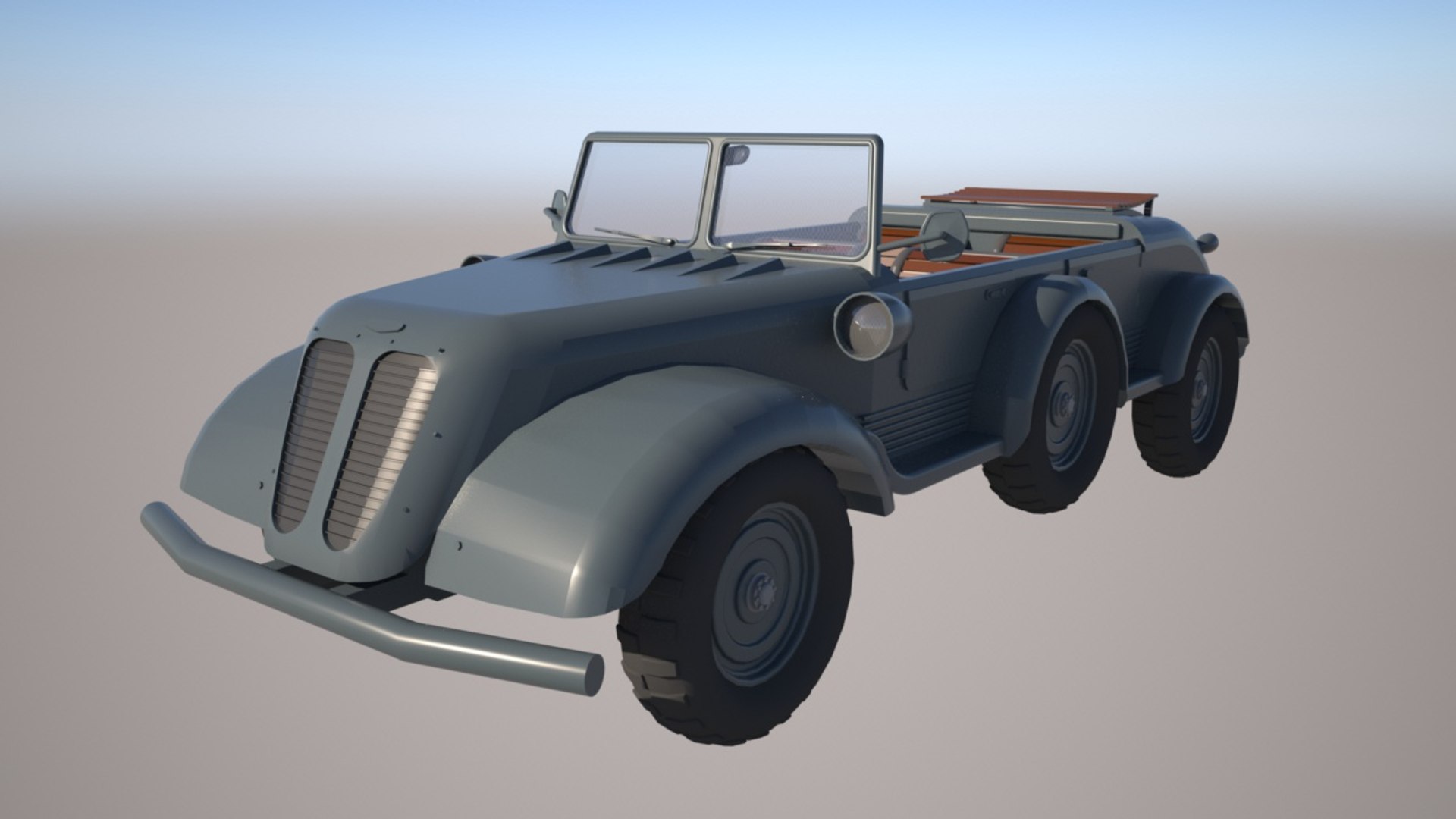 3d Model Of Vintage Tempo Car