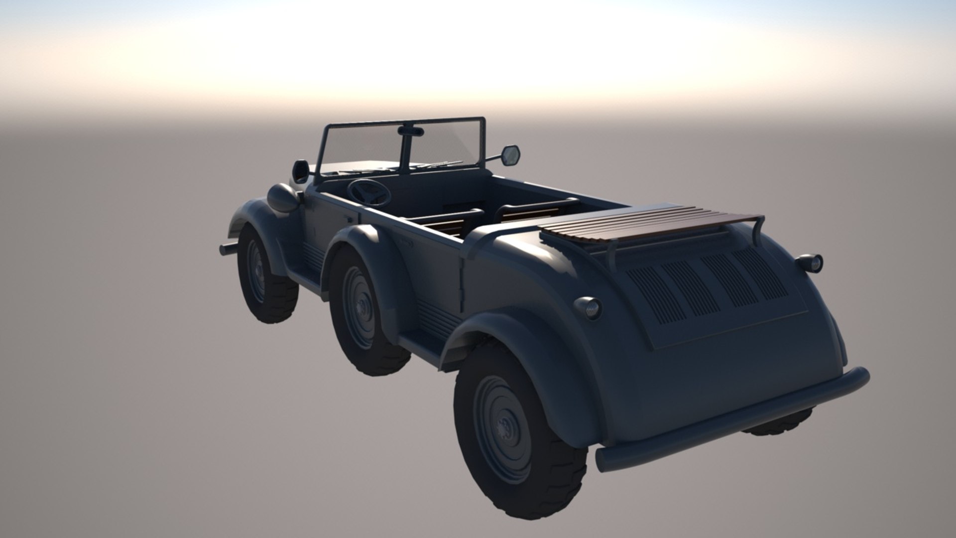 3d Model Of Vintage Tempo Car