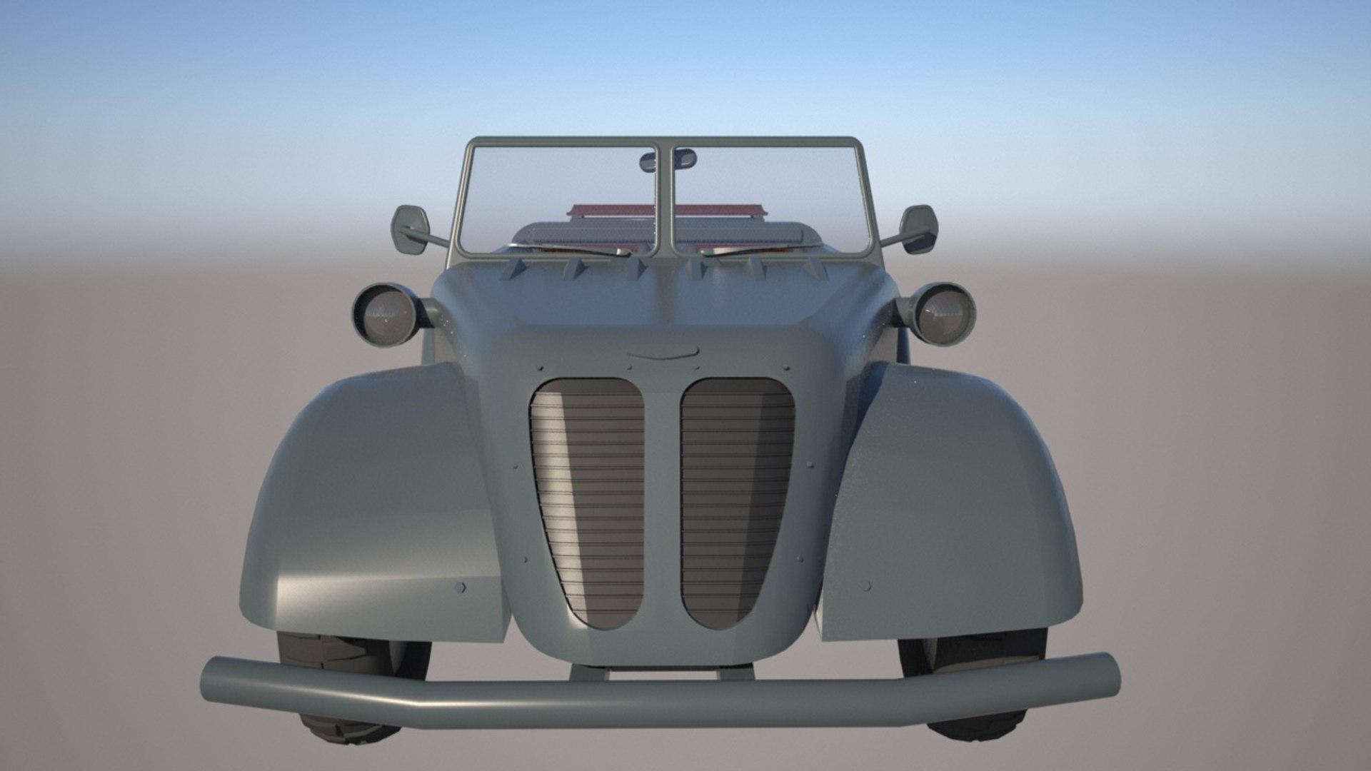 3d Model Of Vintage Tempo Car