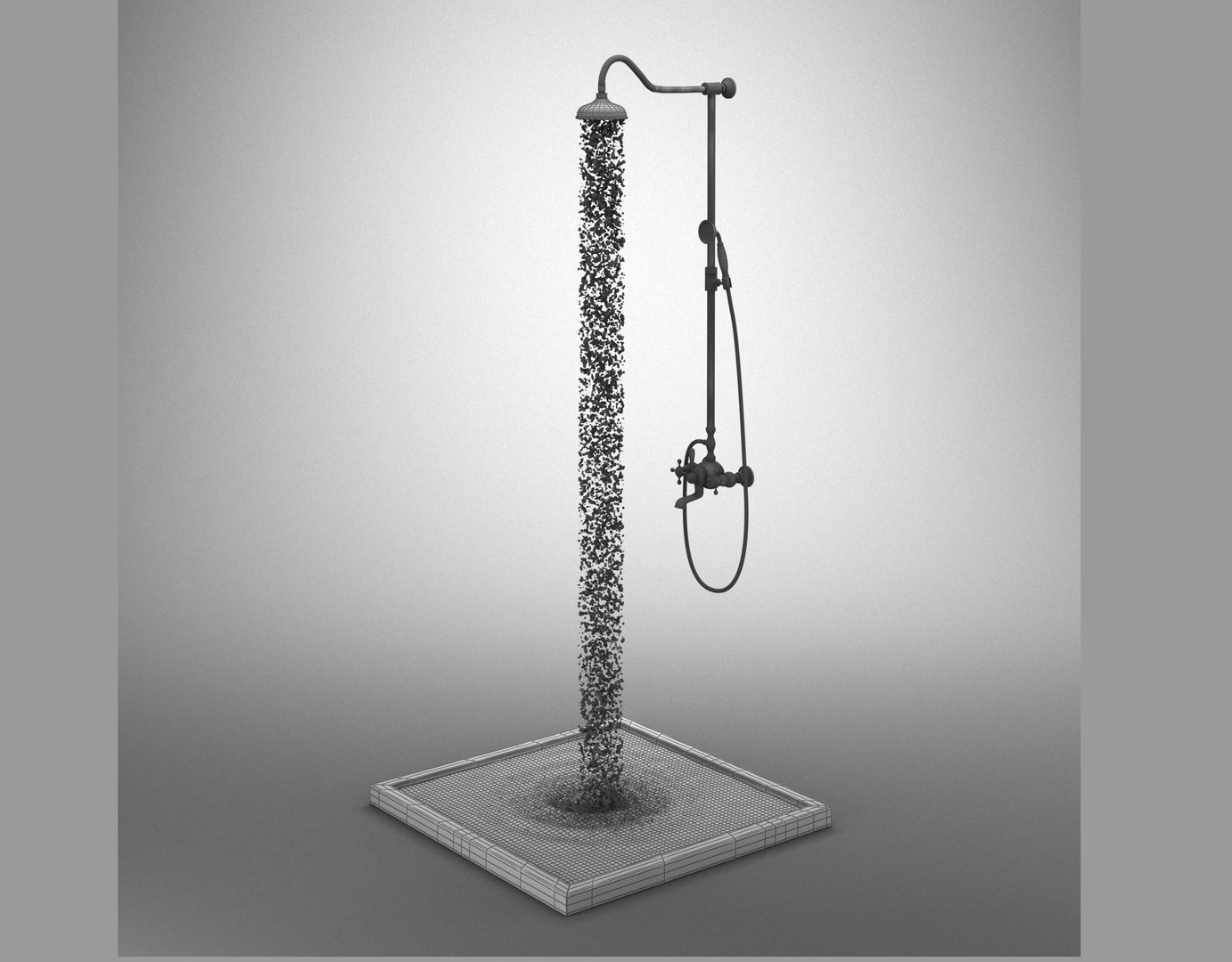Shower In Bathroom 3D Model - TurboSquid 2349328