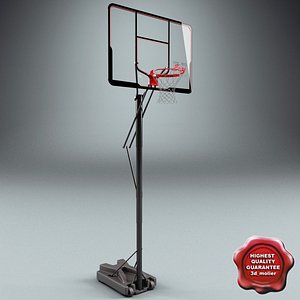 3ds basketball hoop curved backboard