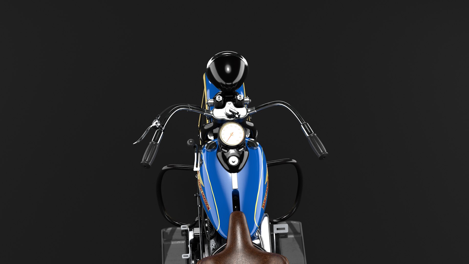 Harley Davidson Knucklehead EL 1936 Motorcycle Low Poly 3D model ...