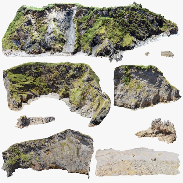 Atlantic Ocean Cliff Coast Line Scan PBR 3D Model Collection3D模型 ...