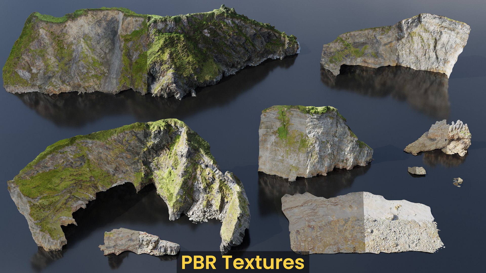 3D Atlantic Ocean Cliff Coast Line Scan PBR 3D Model Collection - TurboSquid 1985275