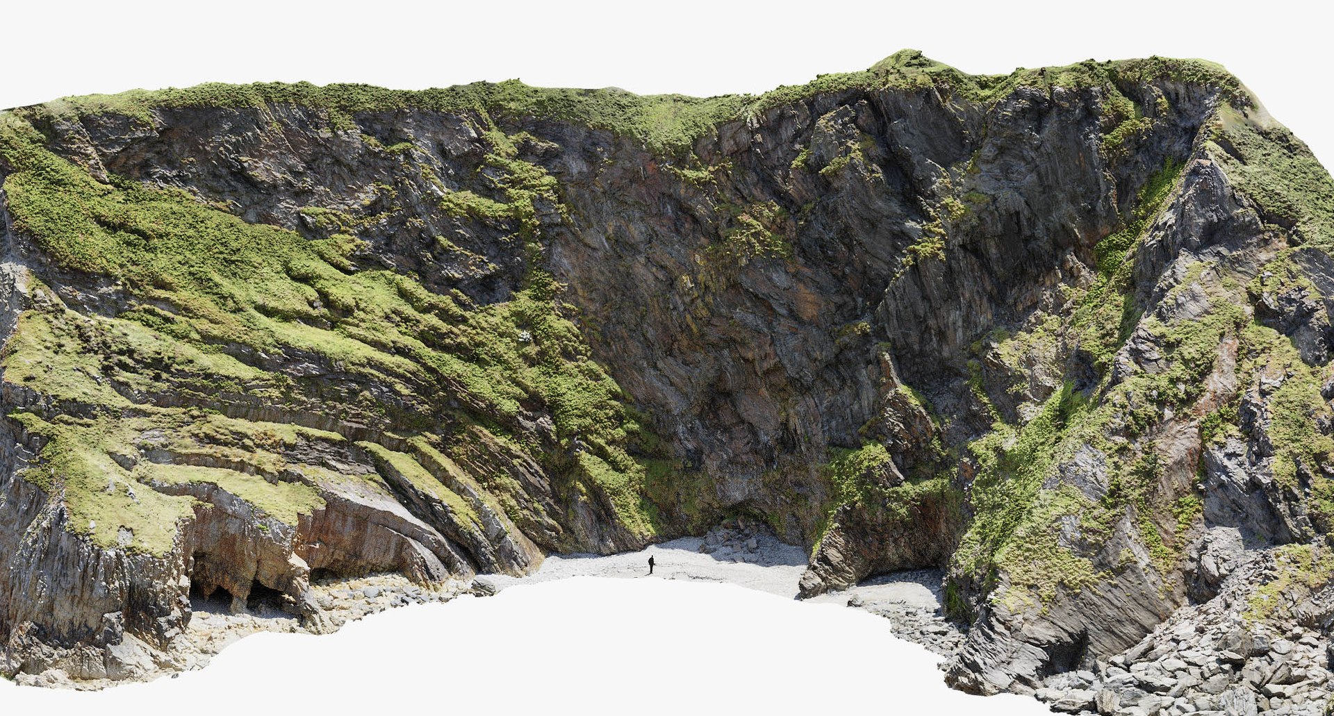 3D Atlantic Ocean Cliff Coast Line Scan PBR 3D Model Collection ...