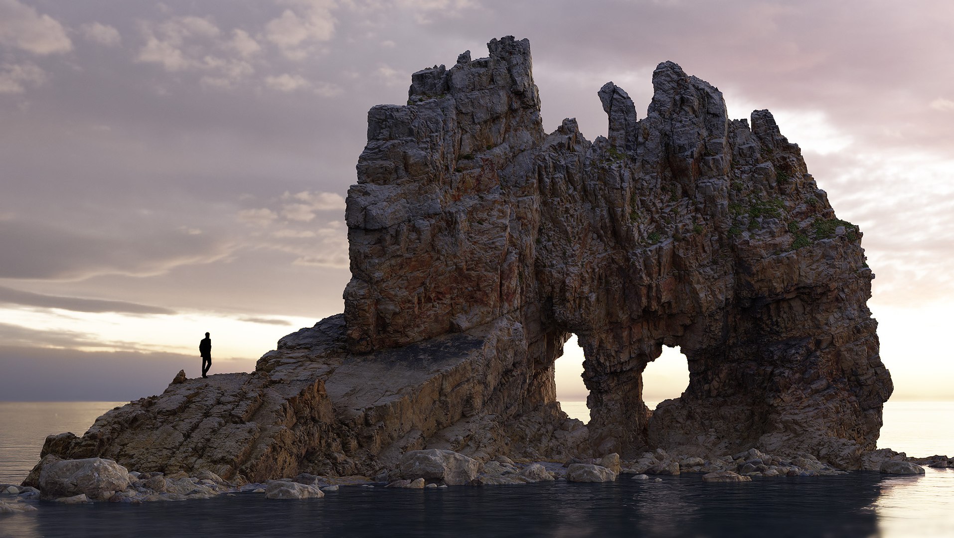 3D Atlantic Ocean Cliff Coast Line Scan PBR 3D Model Collection ...