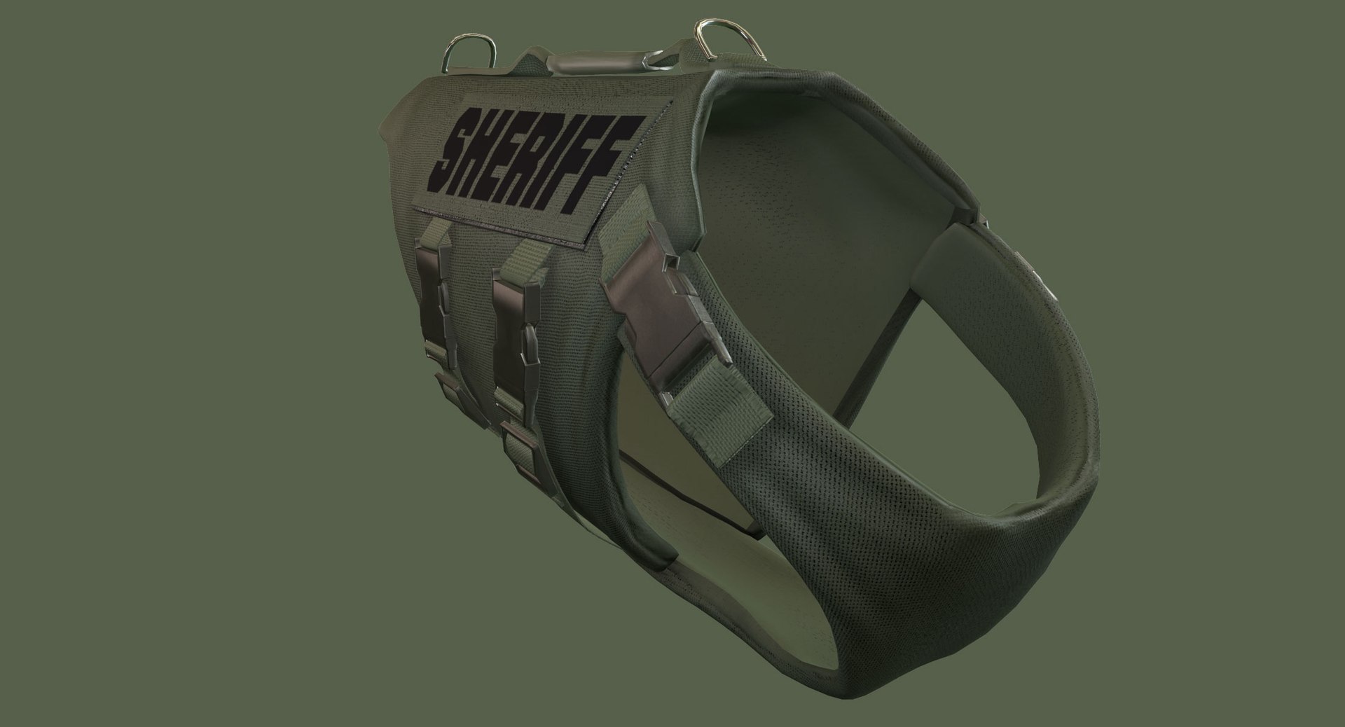 police dog body armor 3d obj
