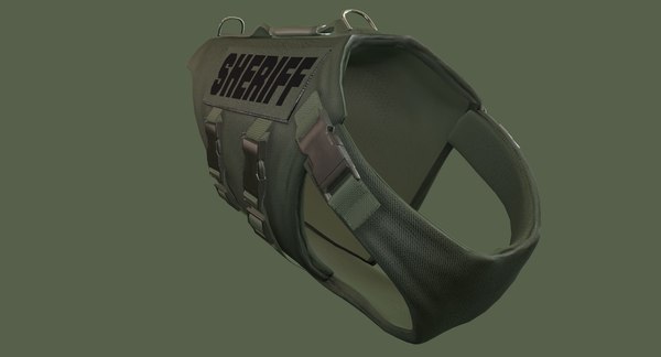 police dog body armor 3d obj