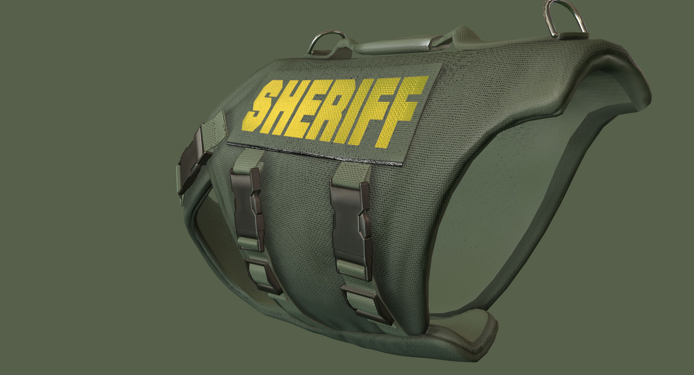 police dog body armor 3d obj