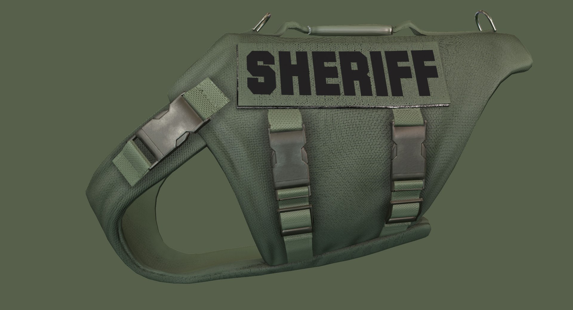police dog body armor 3d obj