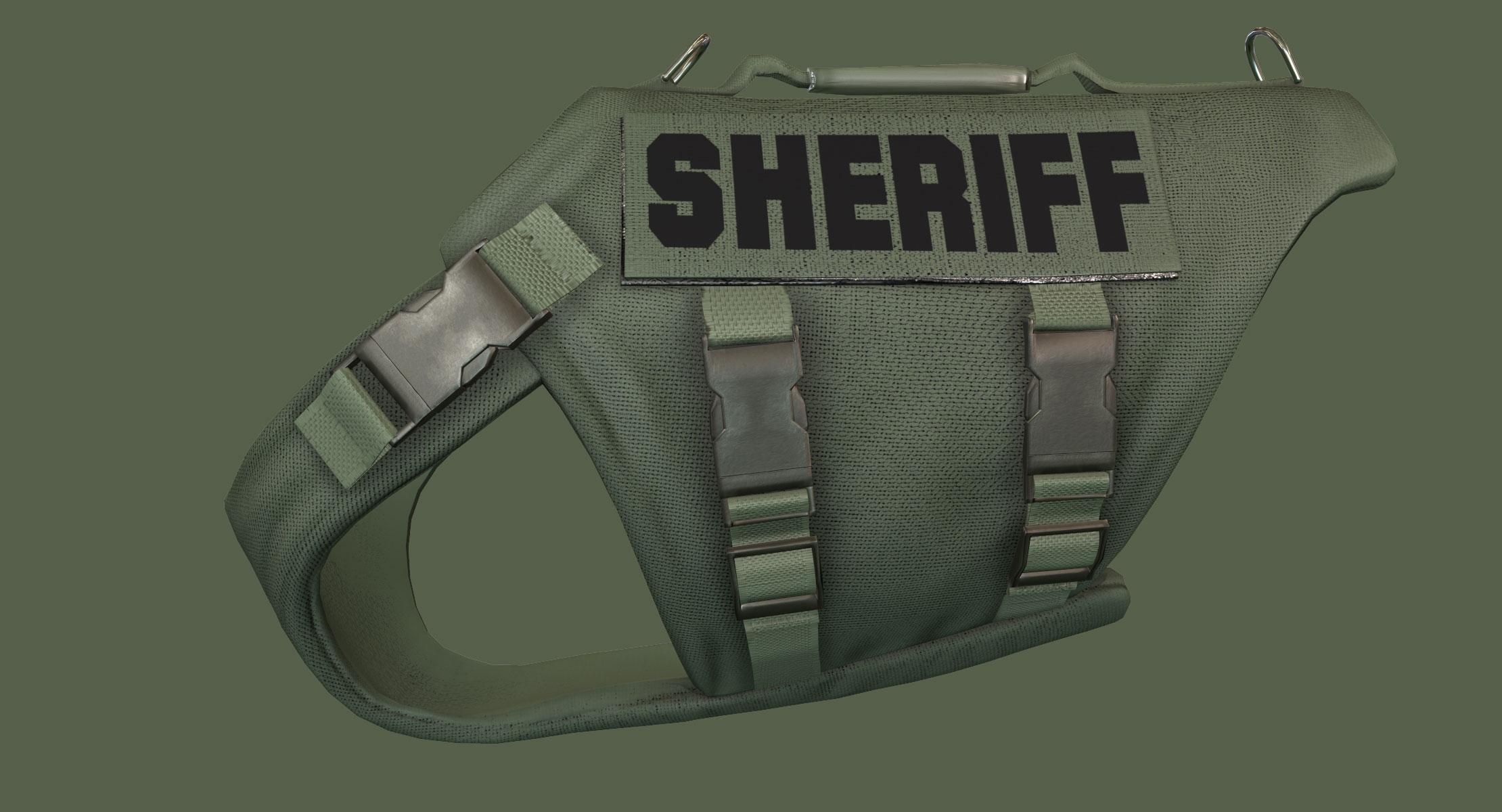 police dog body armor 3d obj