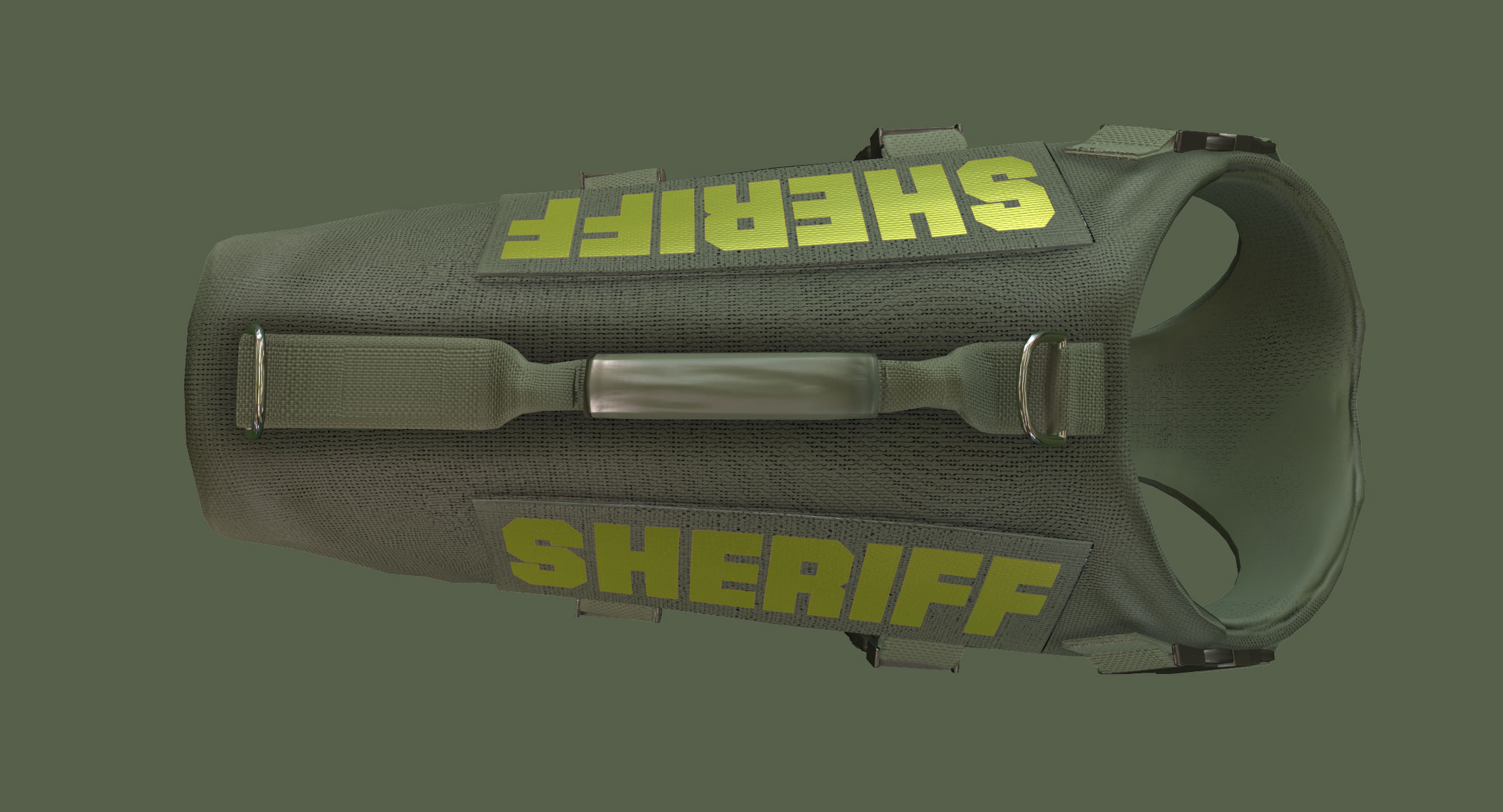 police dog body armor 3d obj