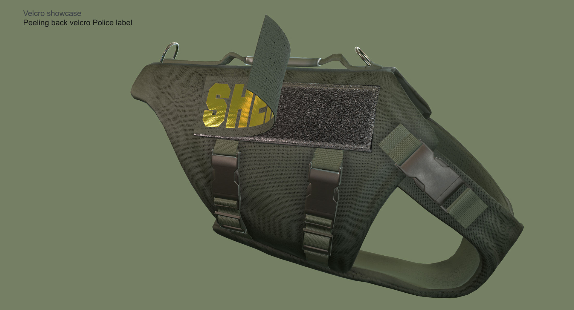 police dog body armor 3d obj