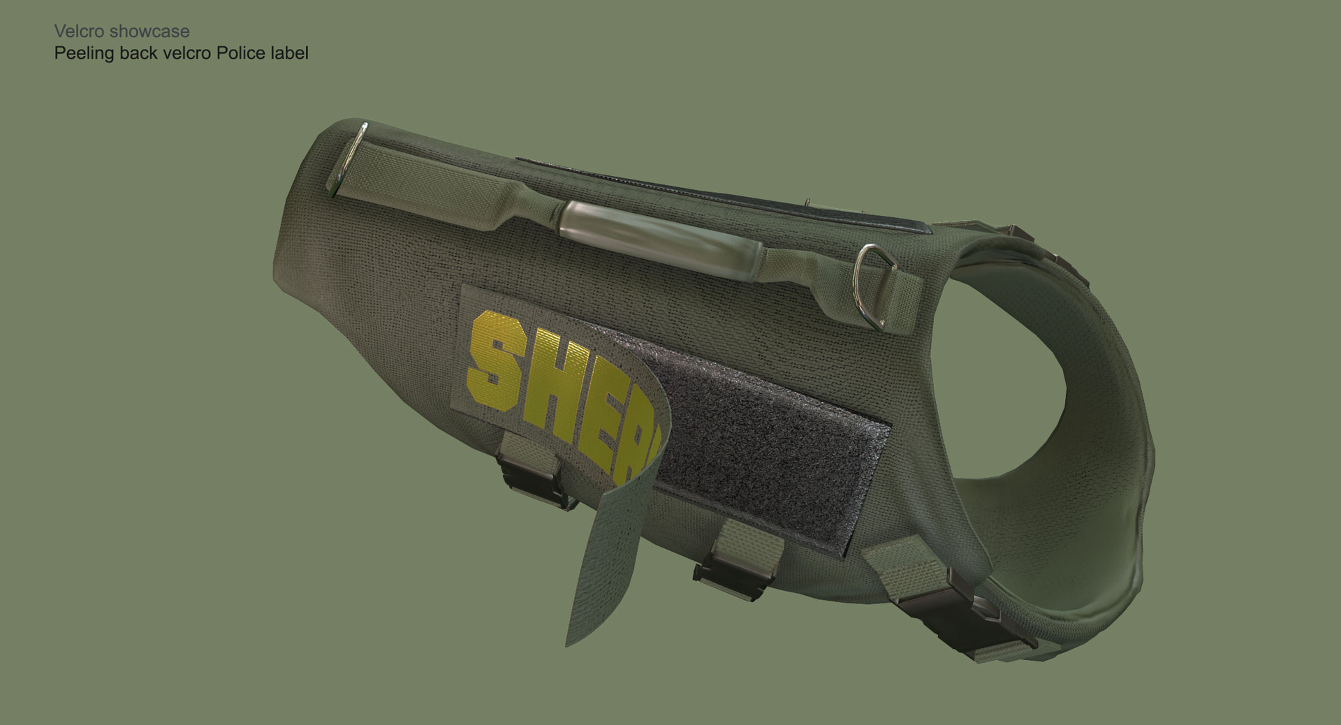 police dog body armor 3d obj