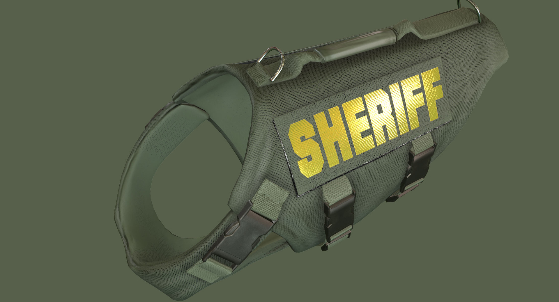 police dog body armor 3d obj