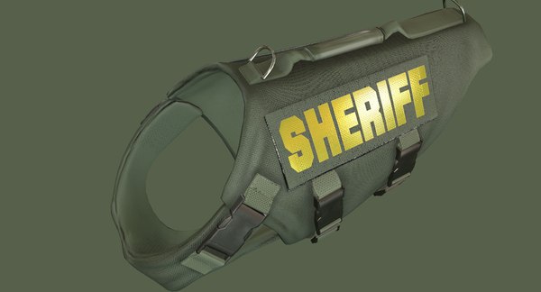 police dog body armor 3d obj