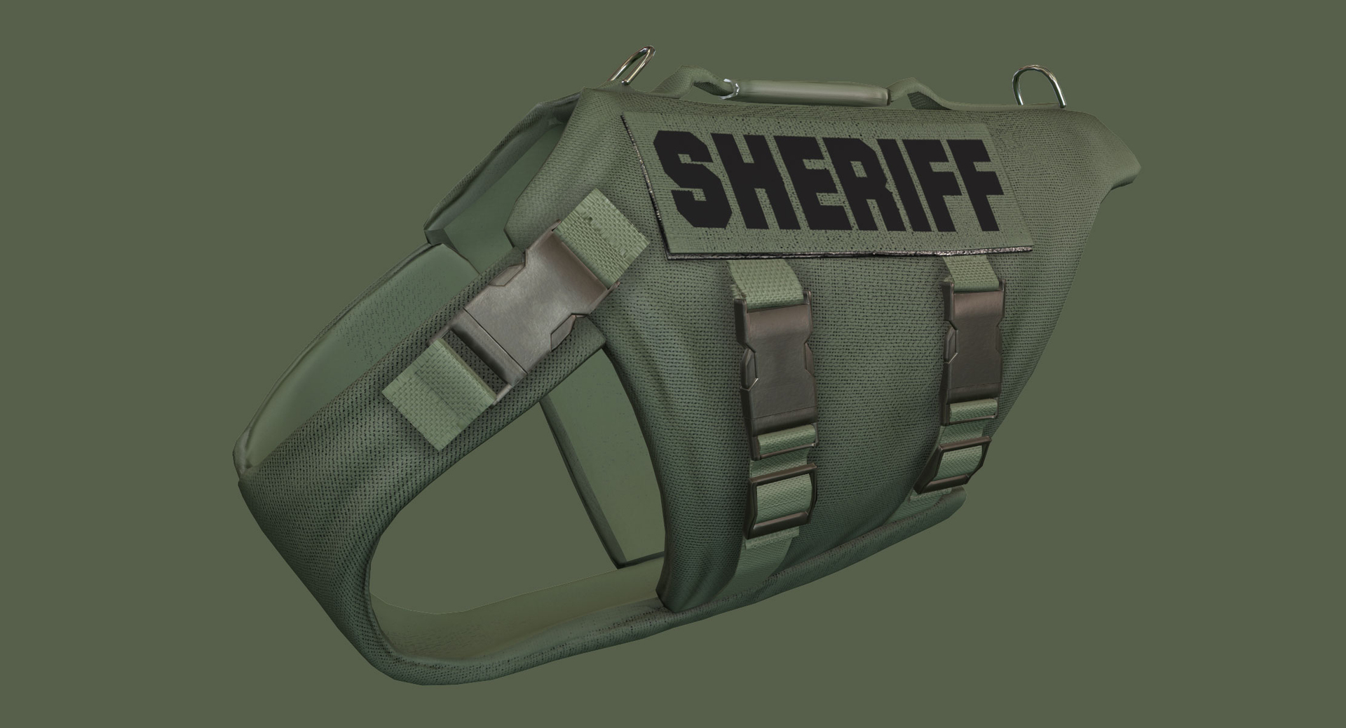 police dog body armor 3d obj
