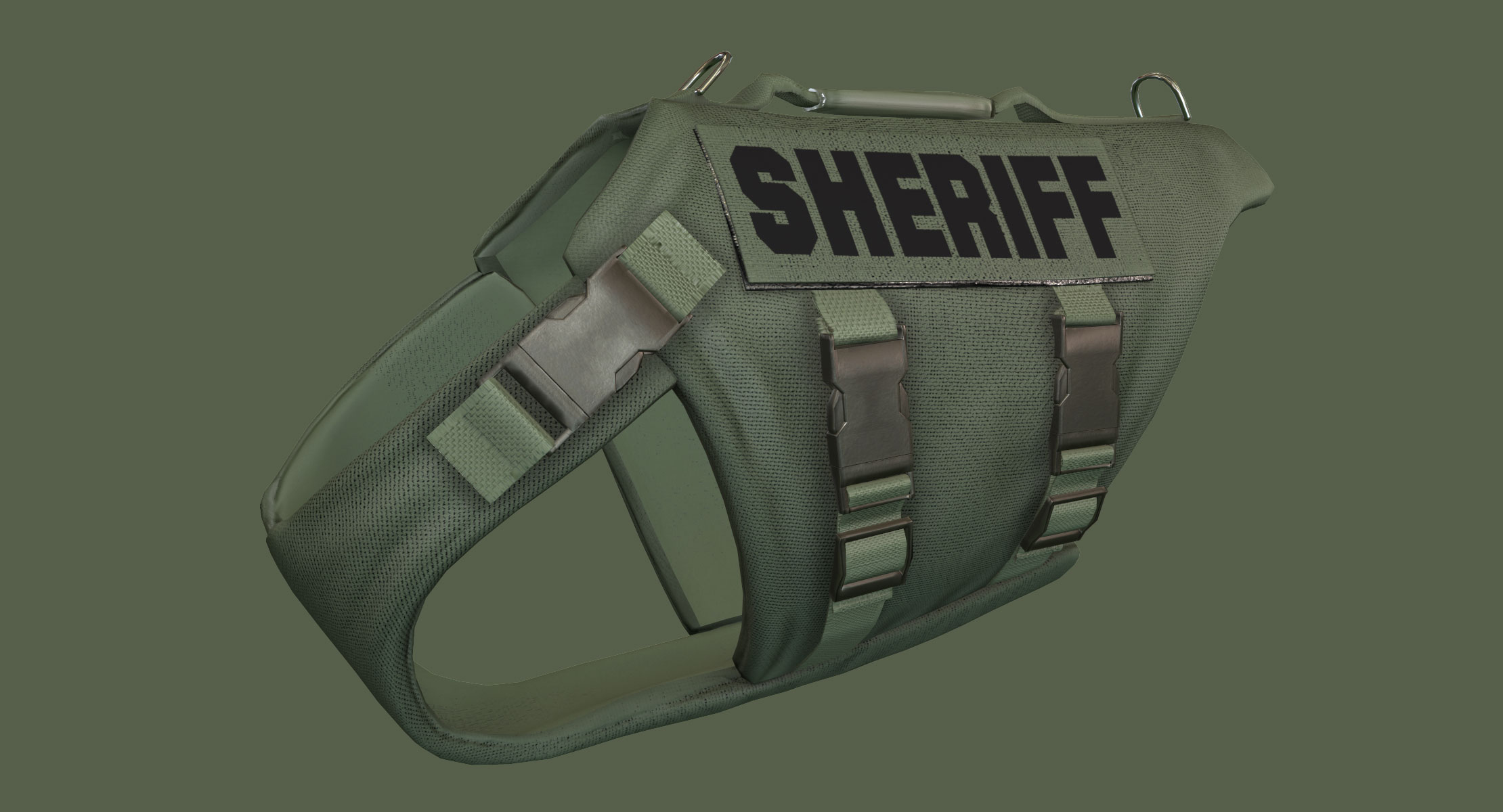 police dog body armor 3d obj