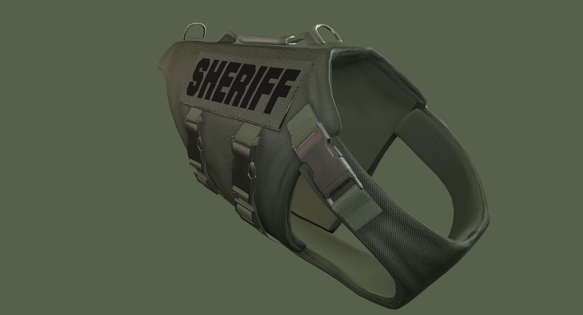 Police Dog Body Armor 3d Obj