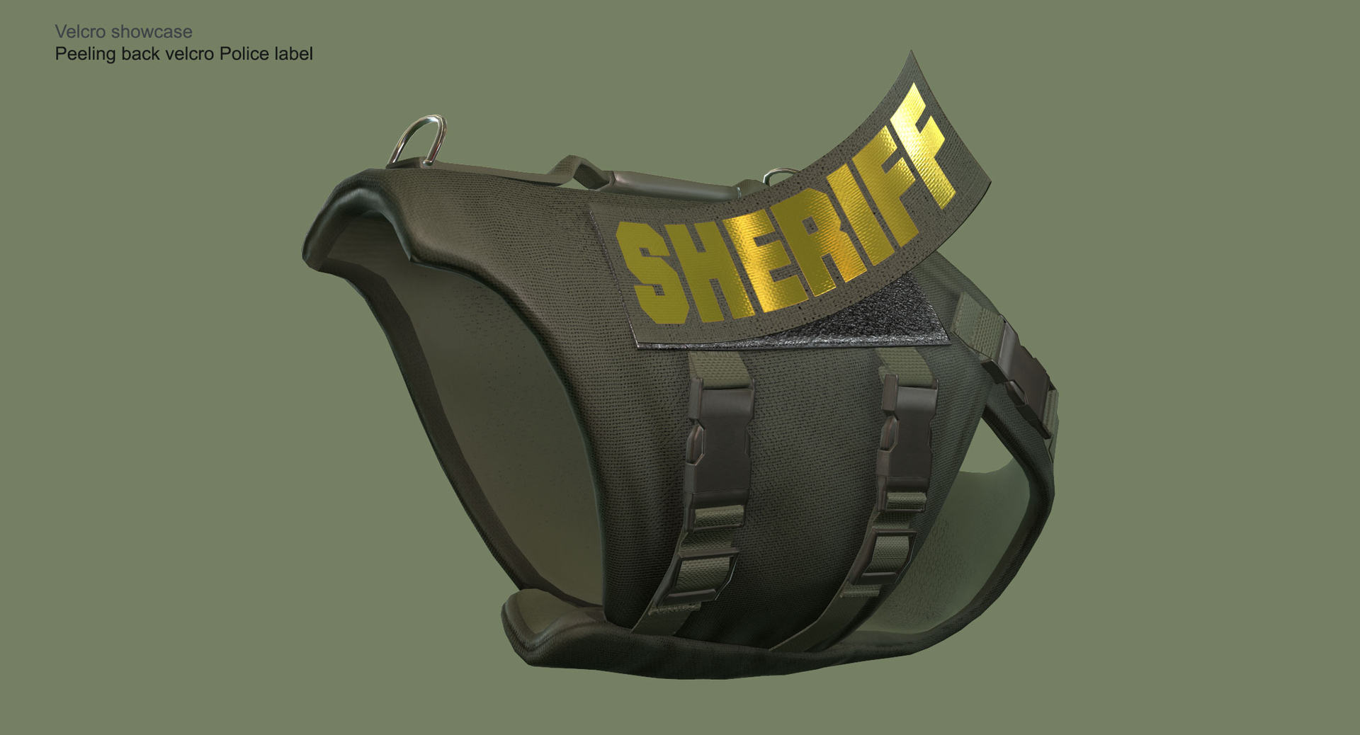 police dog body armor 3d obj