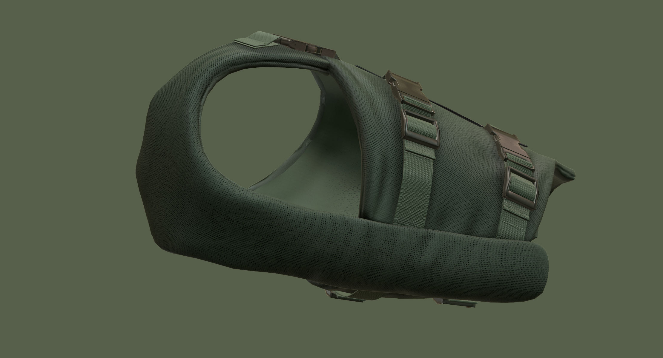 police dog body armor 3d obj