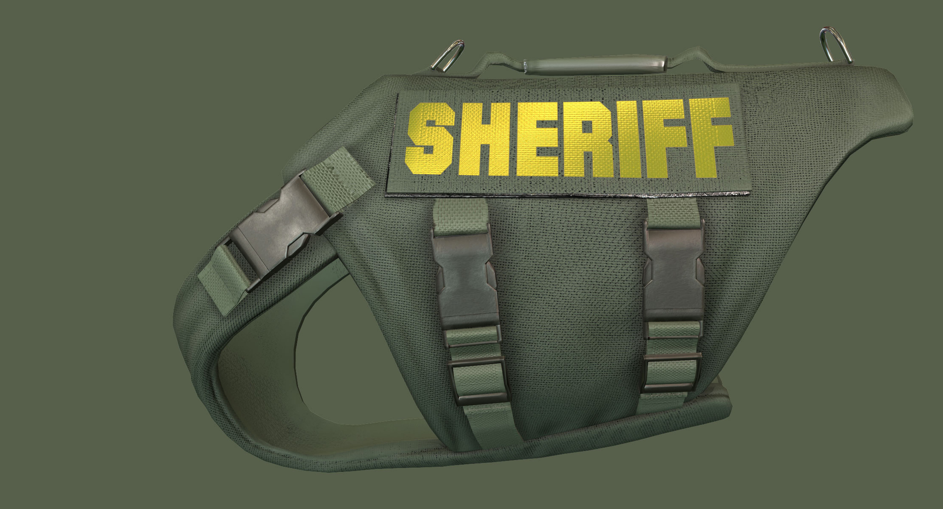 police dog body armor 3d obj