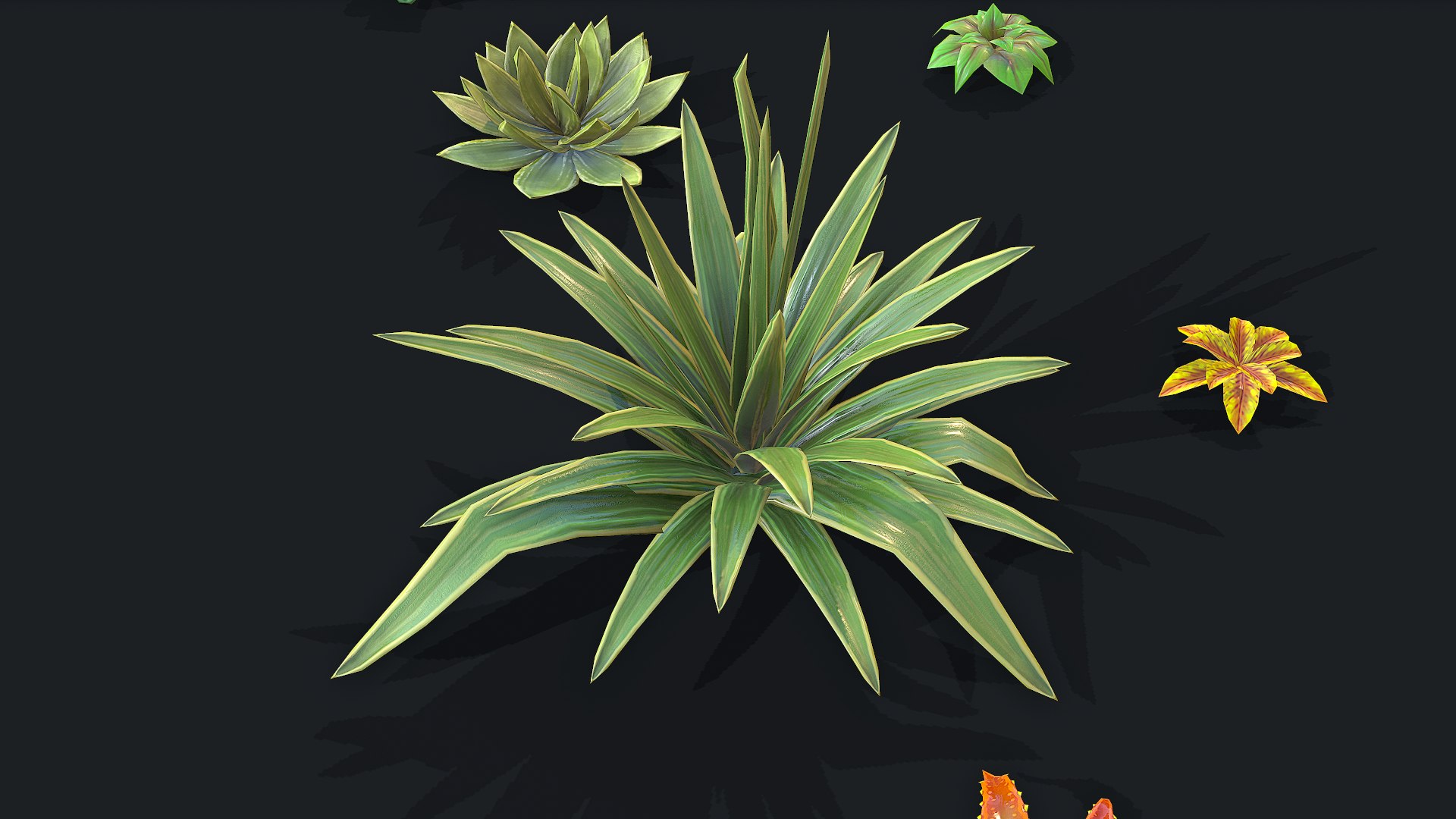 3D Stylized Desert Plants Model - TurboSquid 2135015