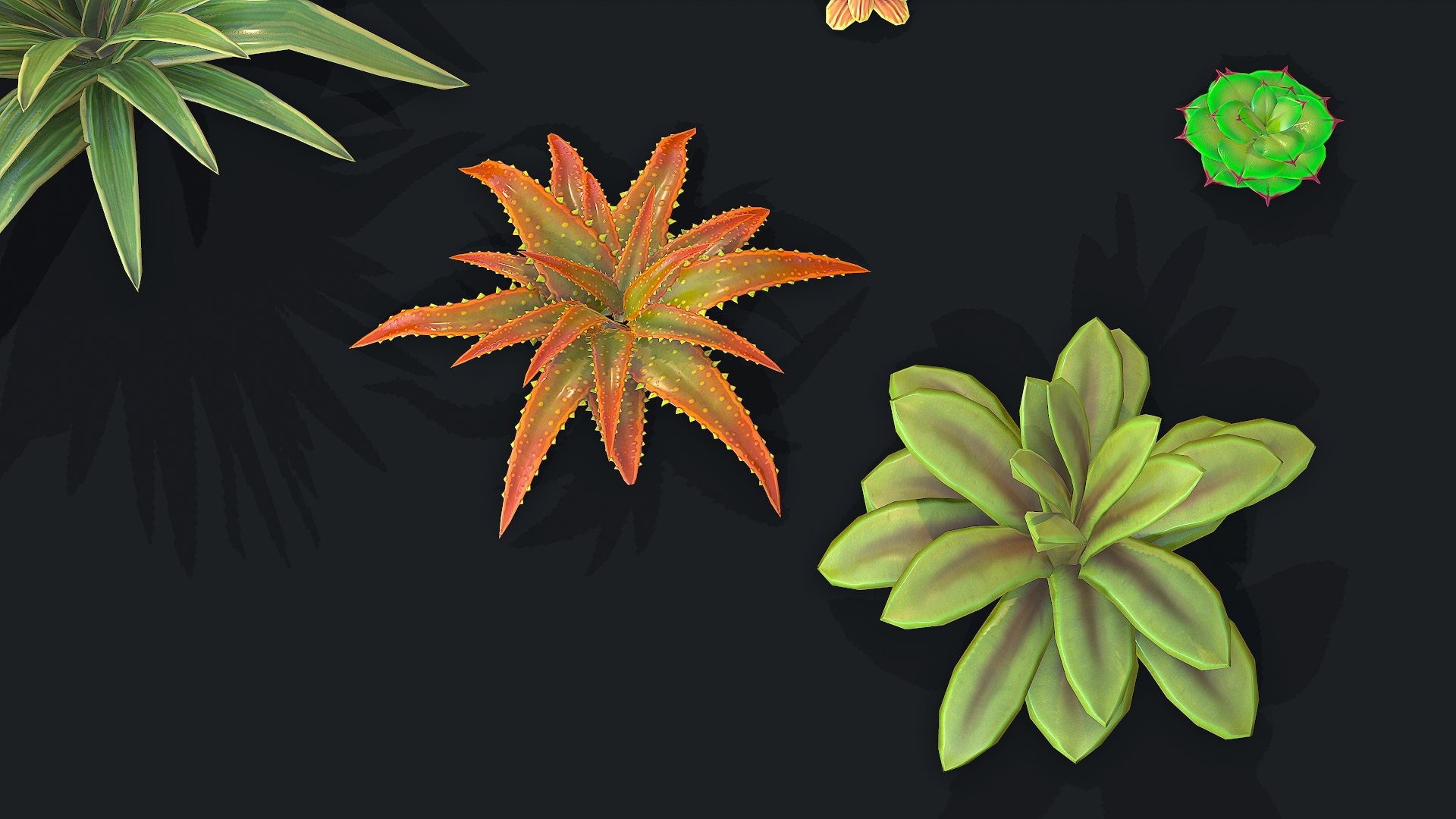3D Stylized Desert Plants Model - TurboSquid 2135015