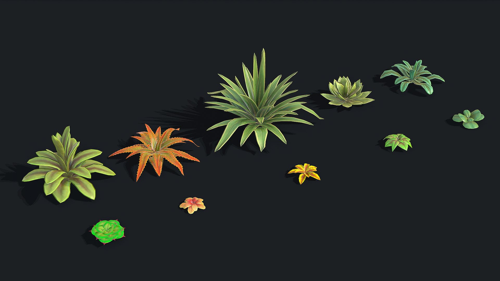 3D Stylized Desert Plants Model - TurboSquid 2135015