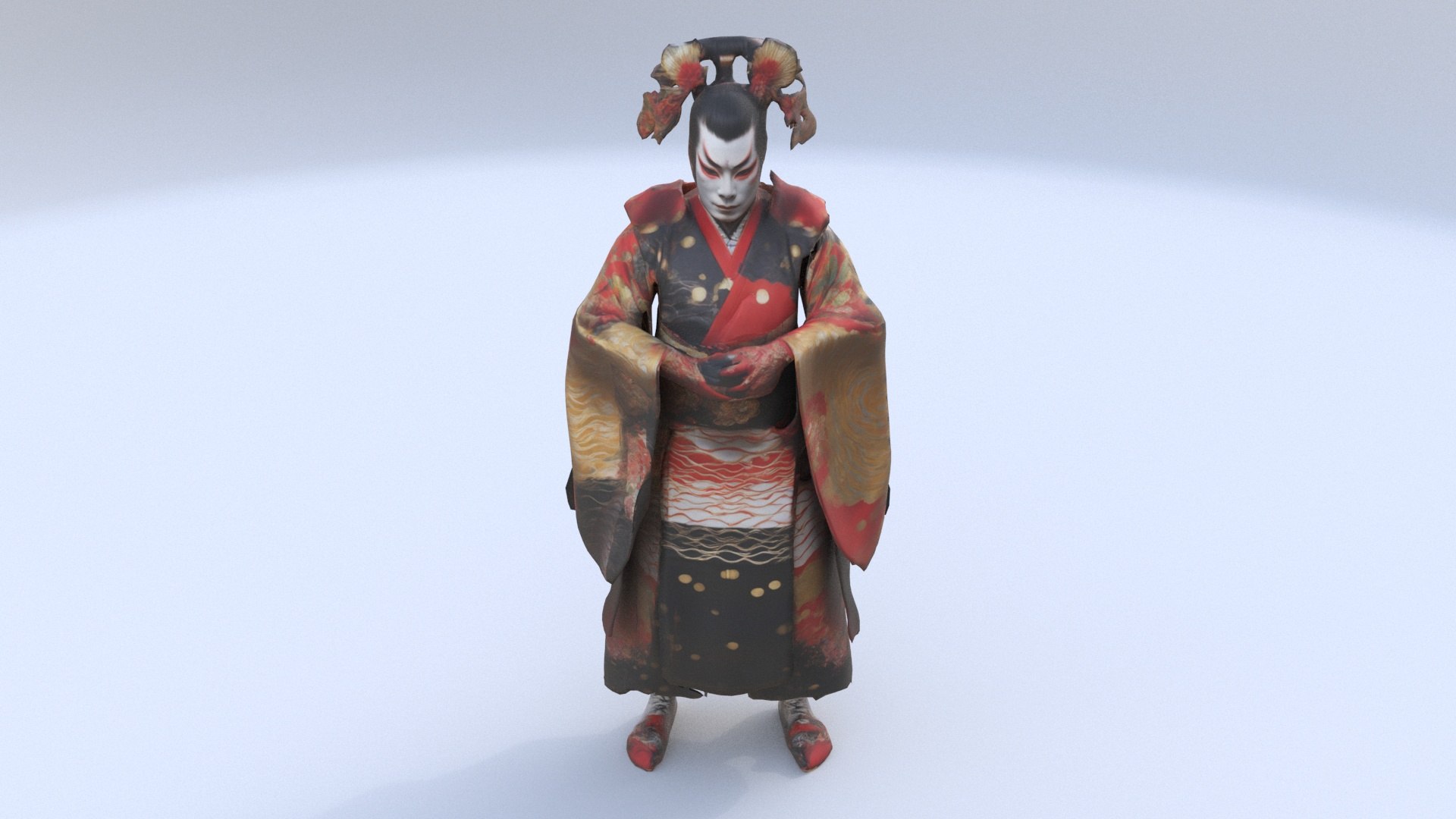 8 Models Of Traditional Japanese Character Outfit 3D Model - TurboSquid ...