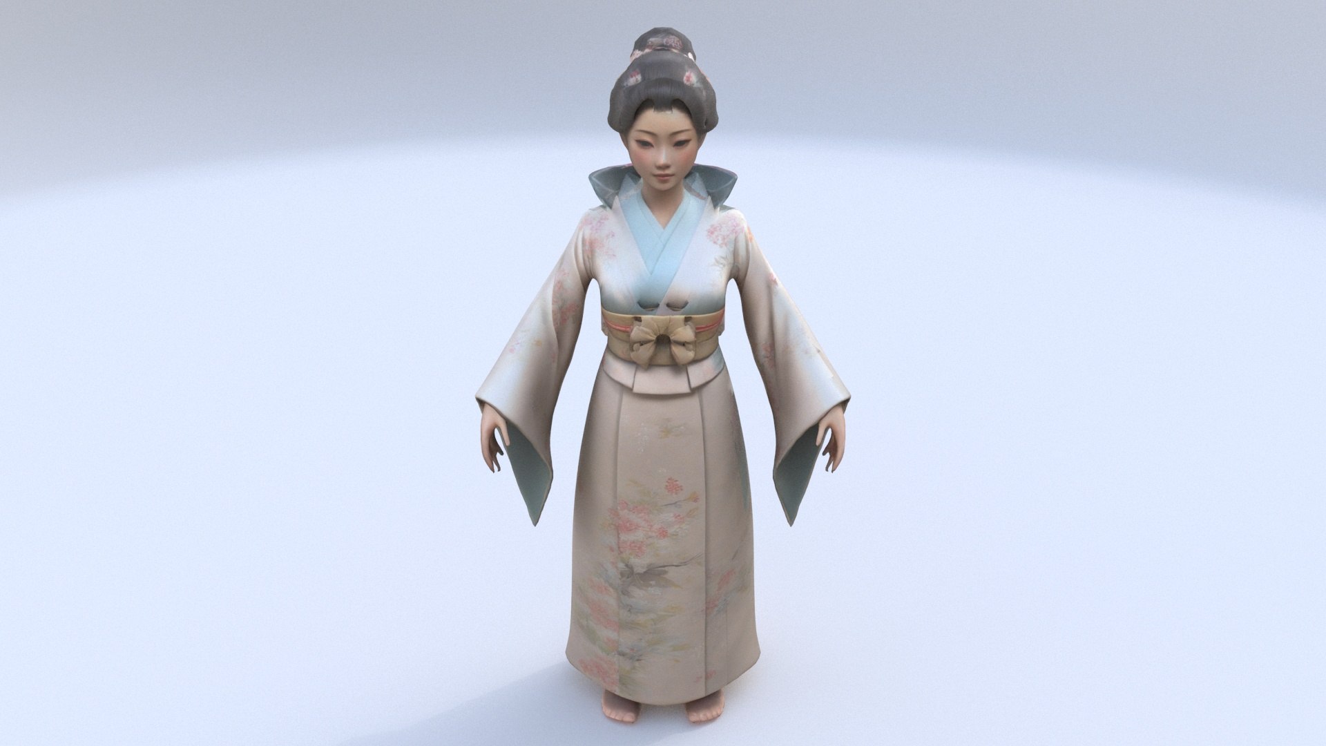 8 Models Of Traditional Japanese Character Outfit 3D Model - TurboSquid ...