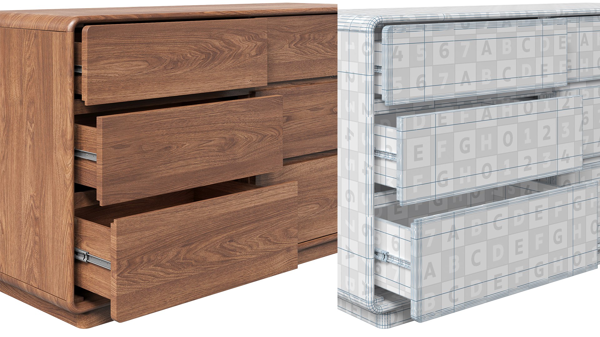 3D GVA Wood Solid Wood Chest Of Drawers Model - TurboSquid 2205469