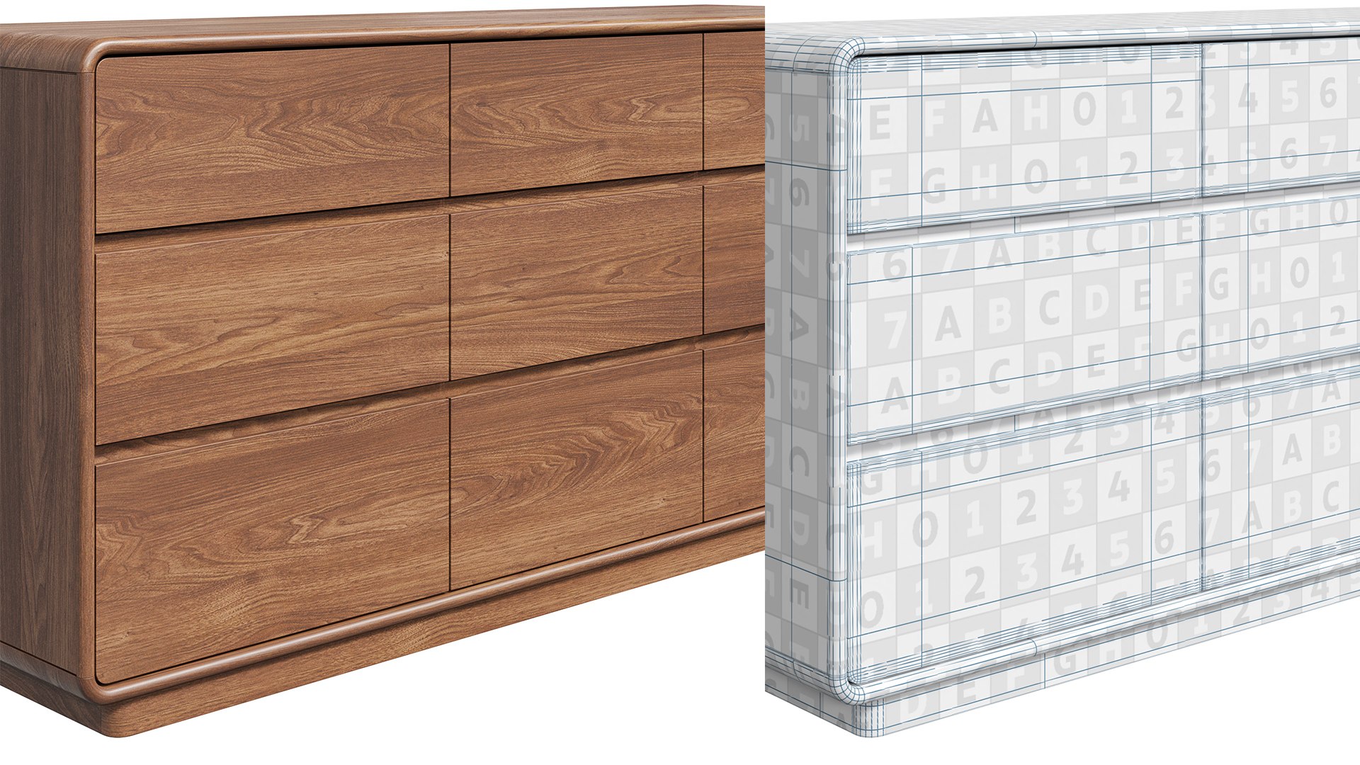 3D GVA Wood Solid Wood Chest Of Drawers Model - TurboSquid 2205469