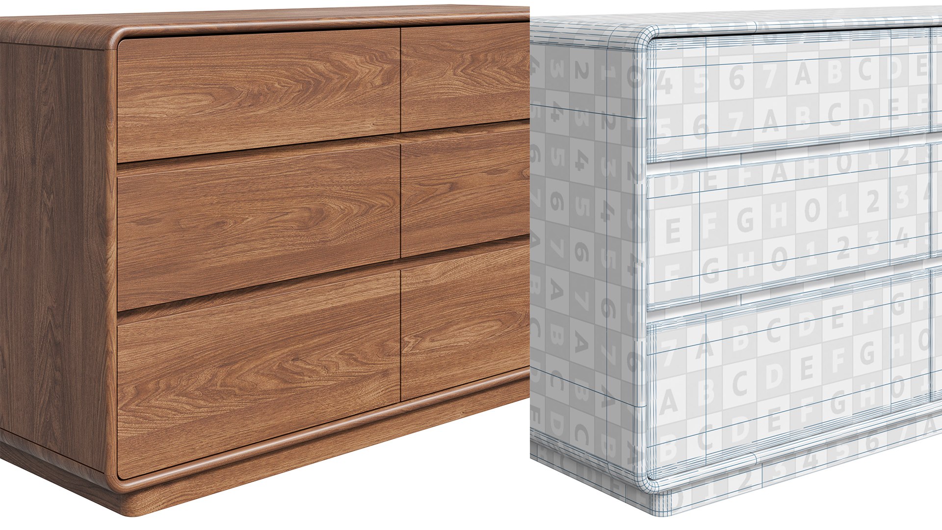 3D GVA Wood Solid Wood Chest Of Drawers Model - TurboSquid 2205469