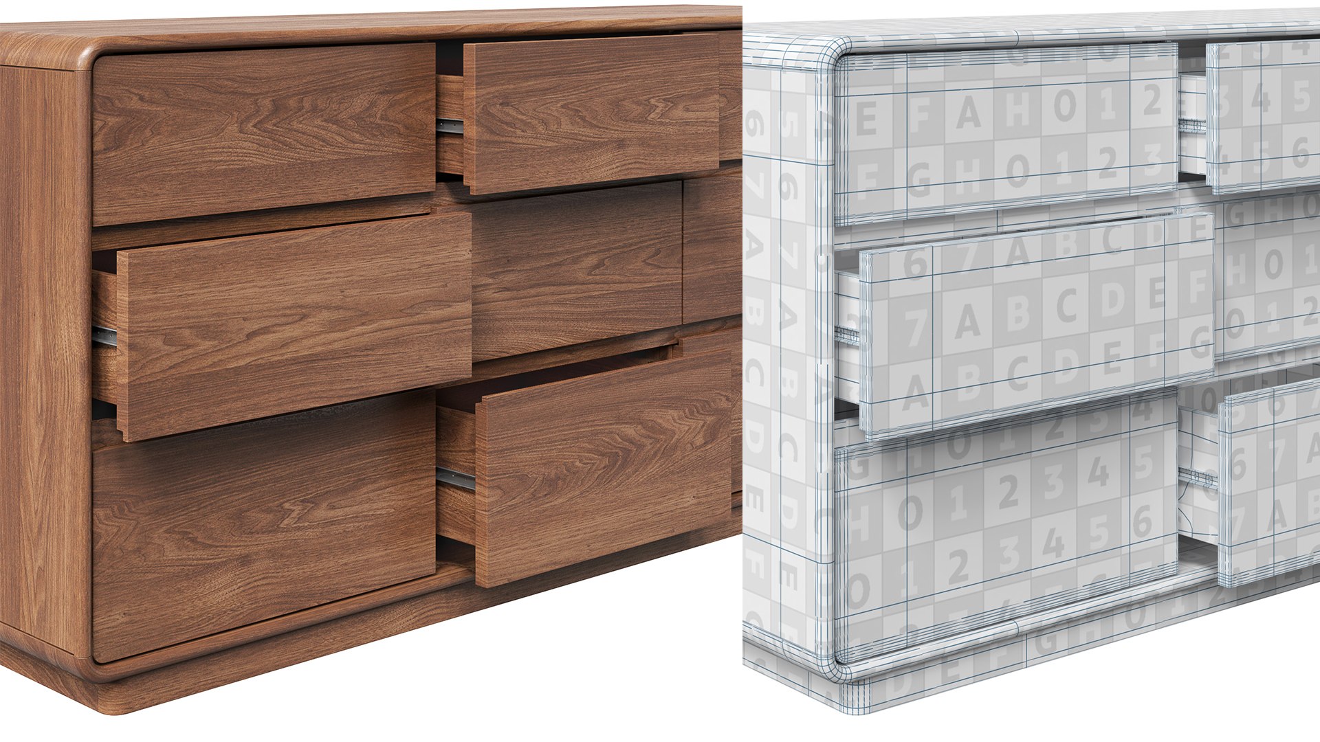 3D GVA Wood Solid Wood Chest Of Drawers Model - TurboSquid 2205469
