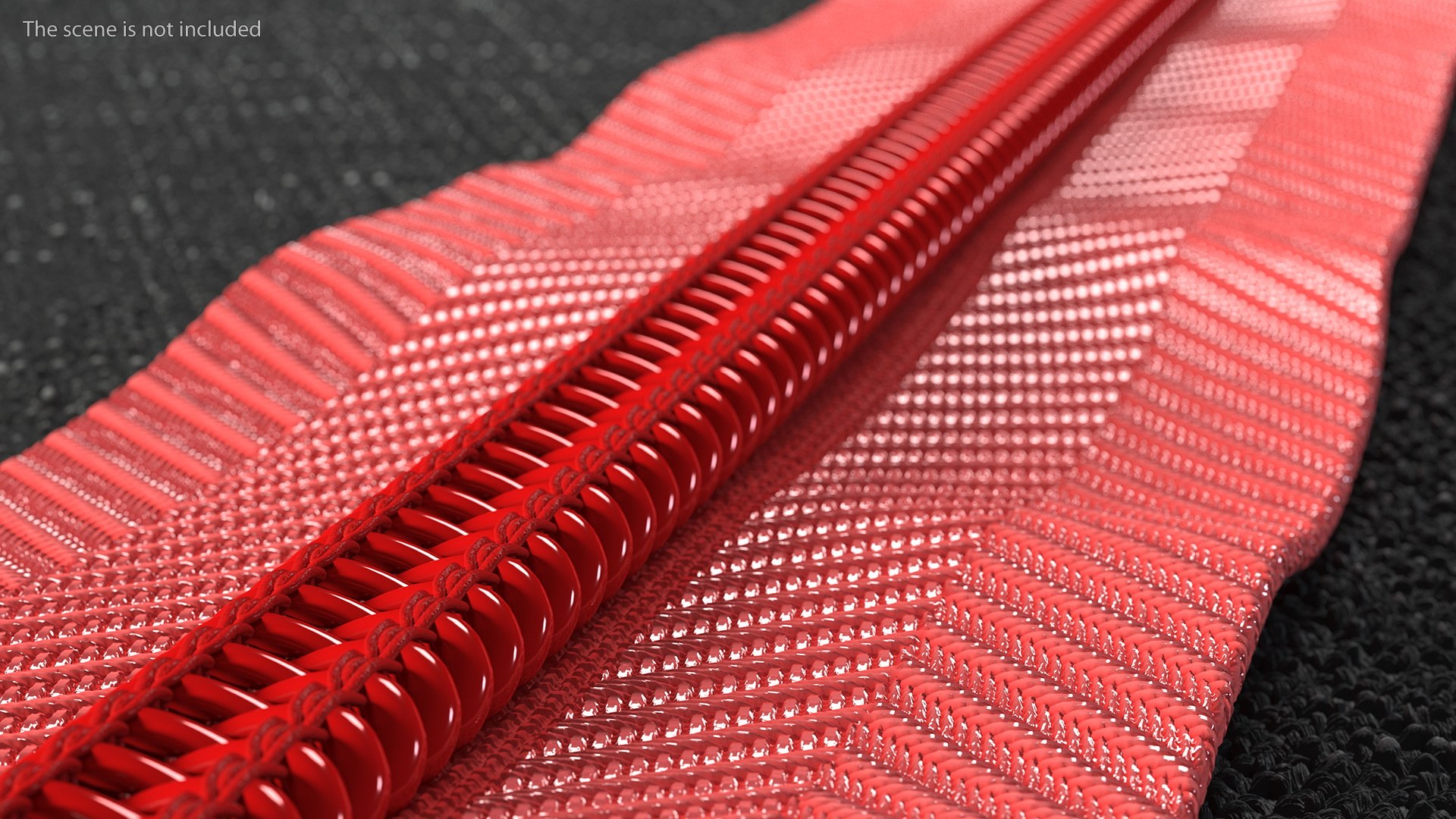 Nylon Coil Zipper With Stopper Red 3D Model - TurboSquid 1812060