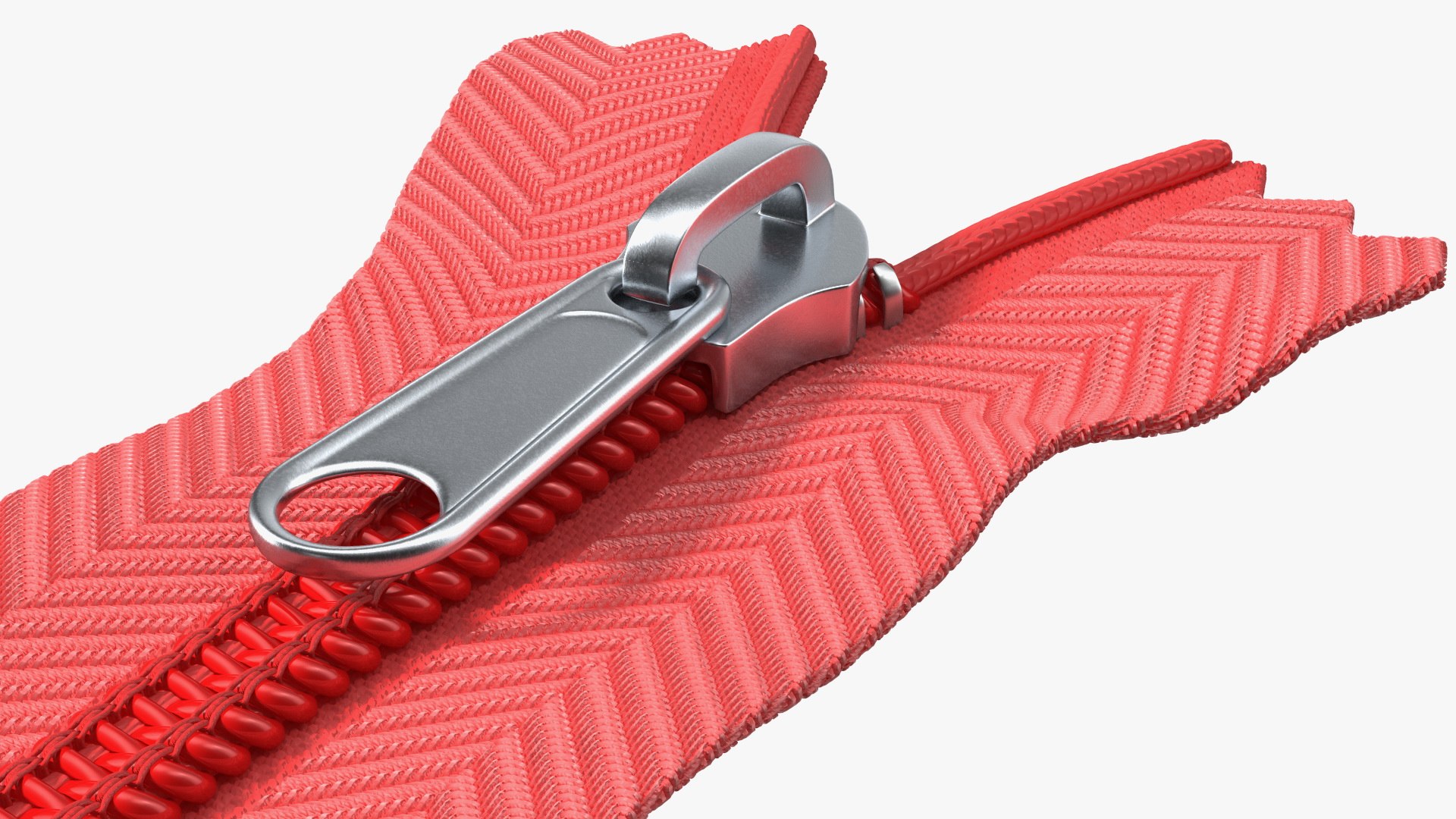 Nylon Coil Zipper With Stopper Red 3D Model - TurboSquid 1812060