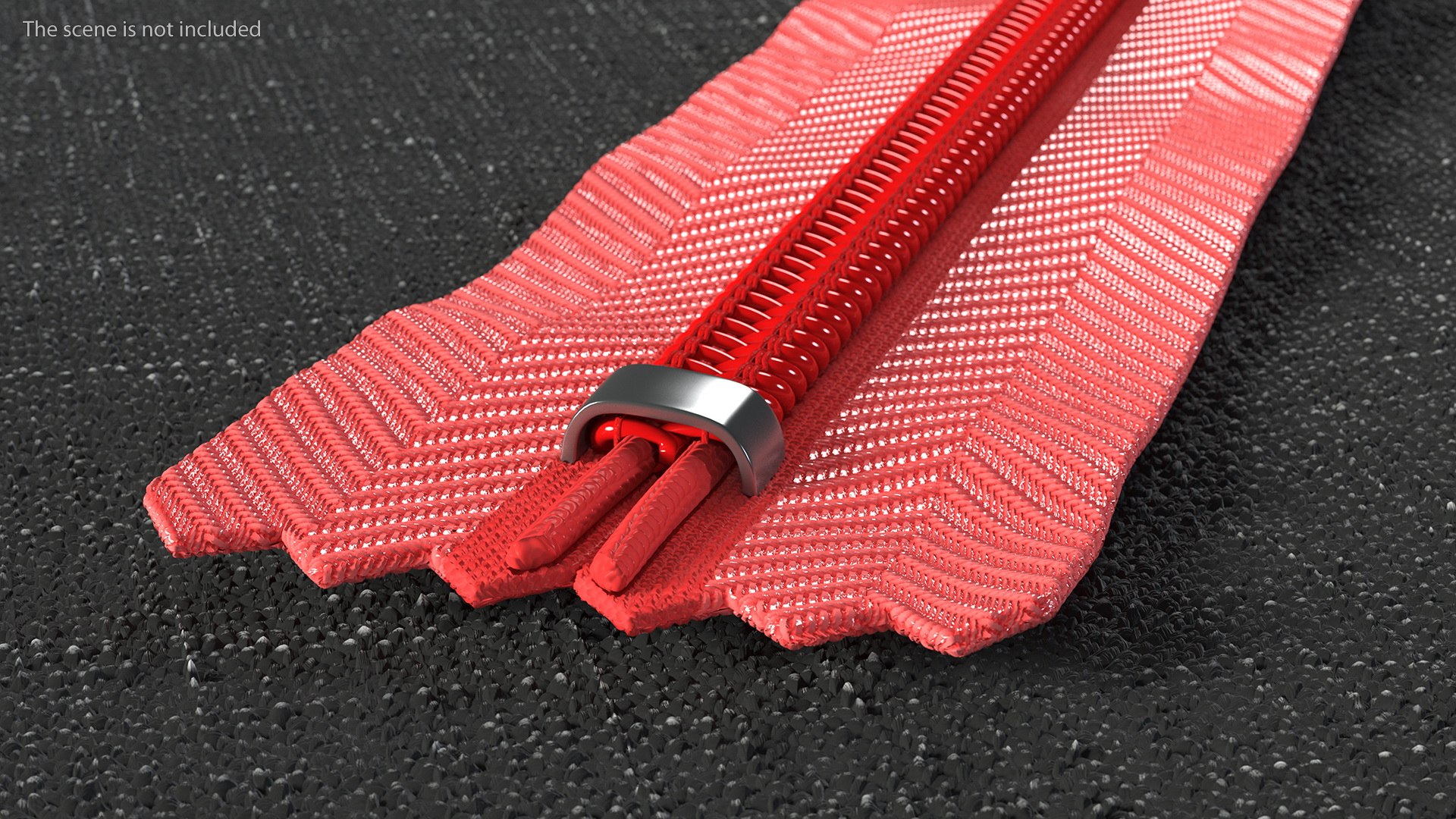 Nylon Coil Zipper With Stopper Red 3D Model - TurboSquid 1812060