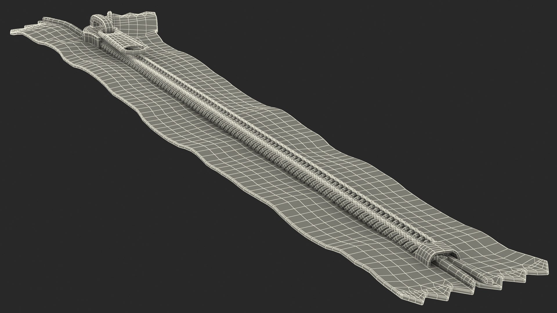 Nylon Coil Zipper with Stopper Red 3D model - TurboSquid 1812060