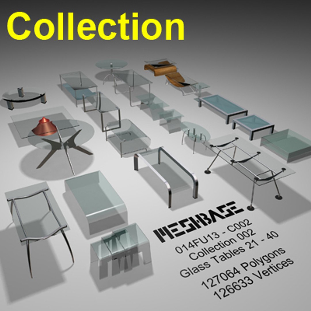 3d Model Glass Tables