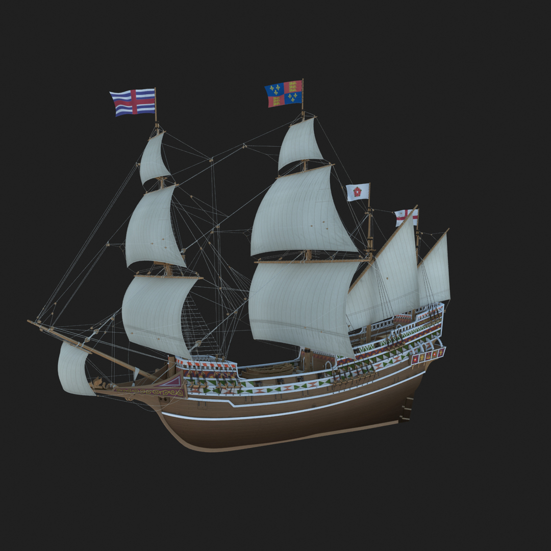 Modello 3D Galeone inglese HMS Revenge 1577 - TurboSquid 1126637