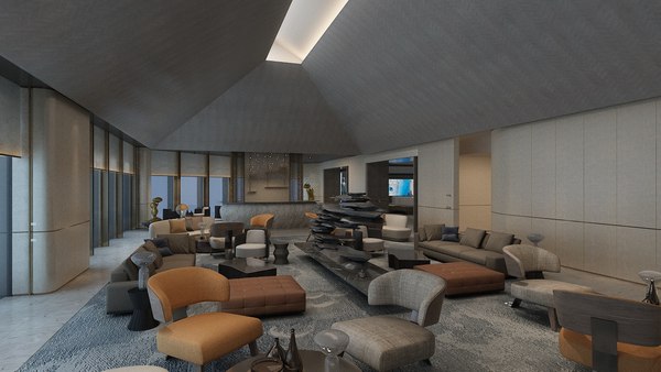 3D elevator lobby hall model - TurboSquid 1704177