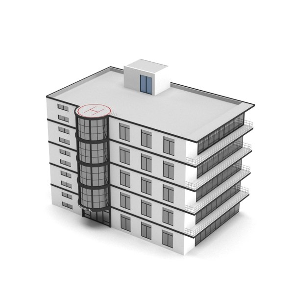Ready hospital building 3D model - TurboSquid 1374784