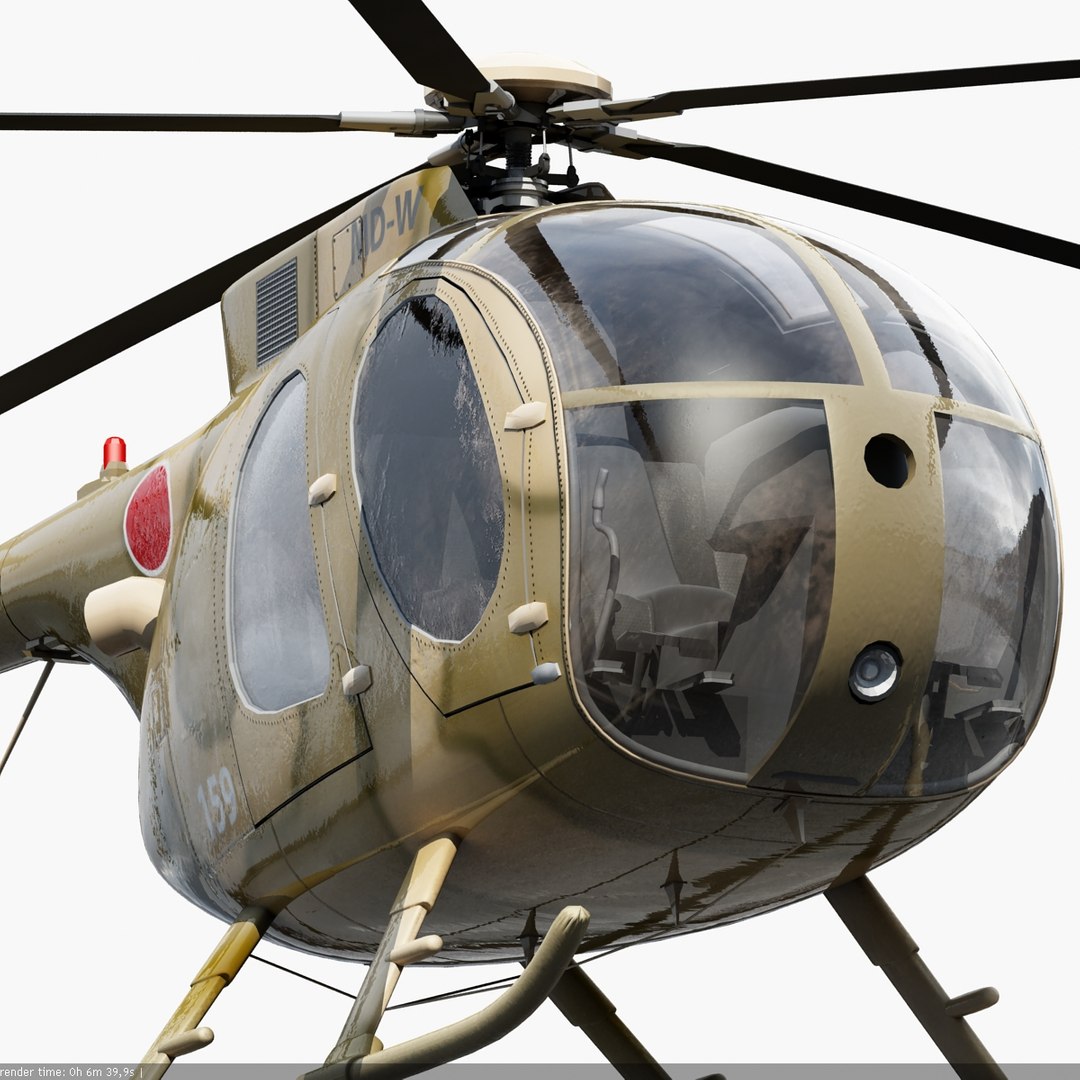 Mh 500 Helicopter 3d Model
