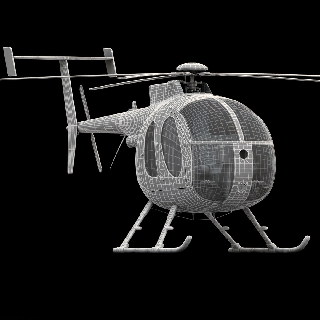 Mh 500 Helicopter 3d Model