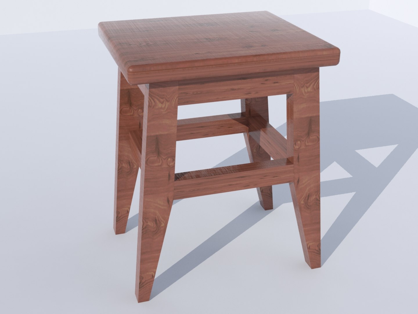 Wooden Stools 3d Model